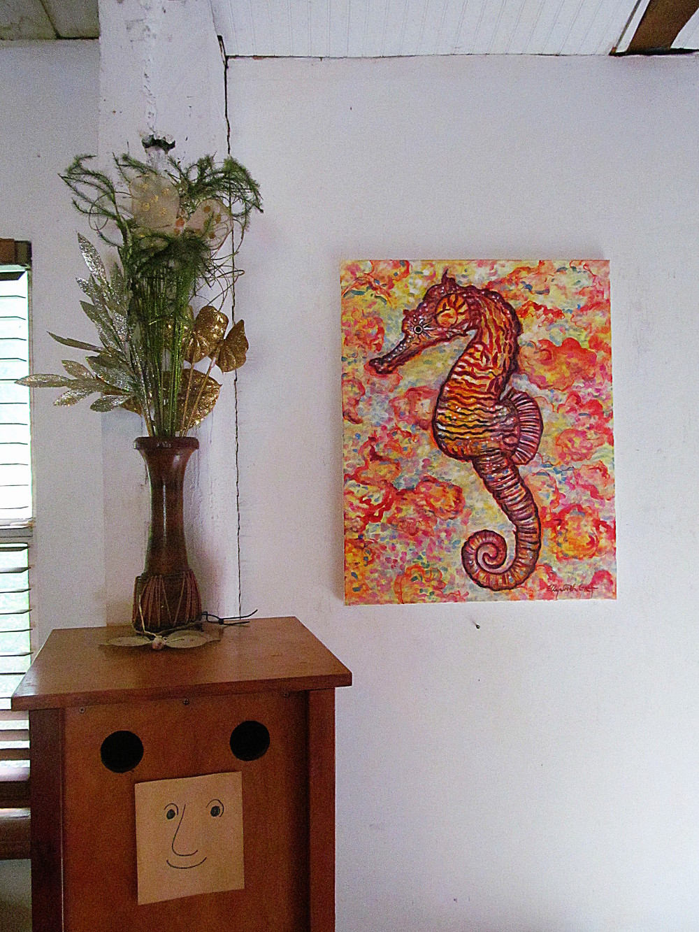 Seahorse in a Warm Sea -- 24 X 30 Inch Original Oil Painting by ...