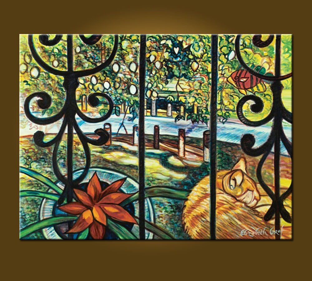 Other Side of the Garden -- 30 X 40 Inch by Elizabeth Graf -- Art ...