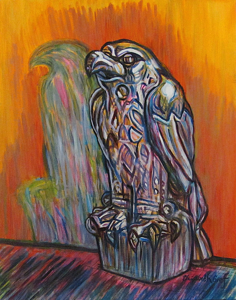 The Maltese Falcon 22 X 28 Inch Original Oil Painting by - Etsy