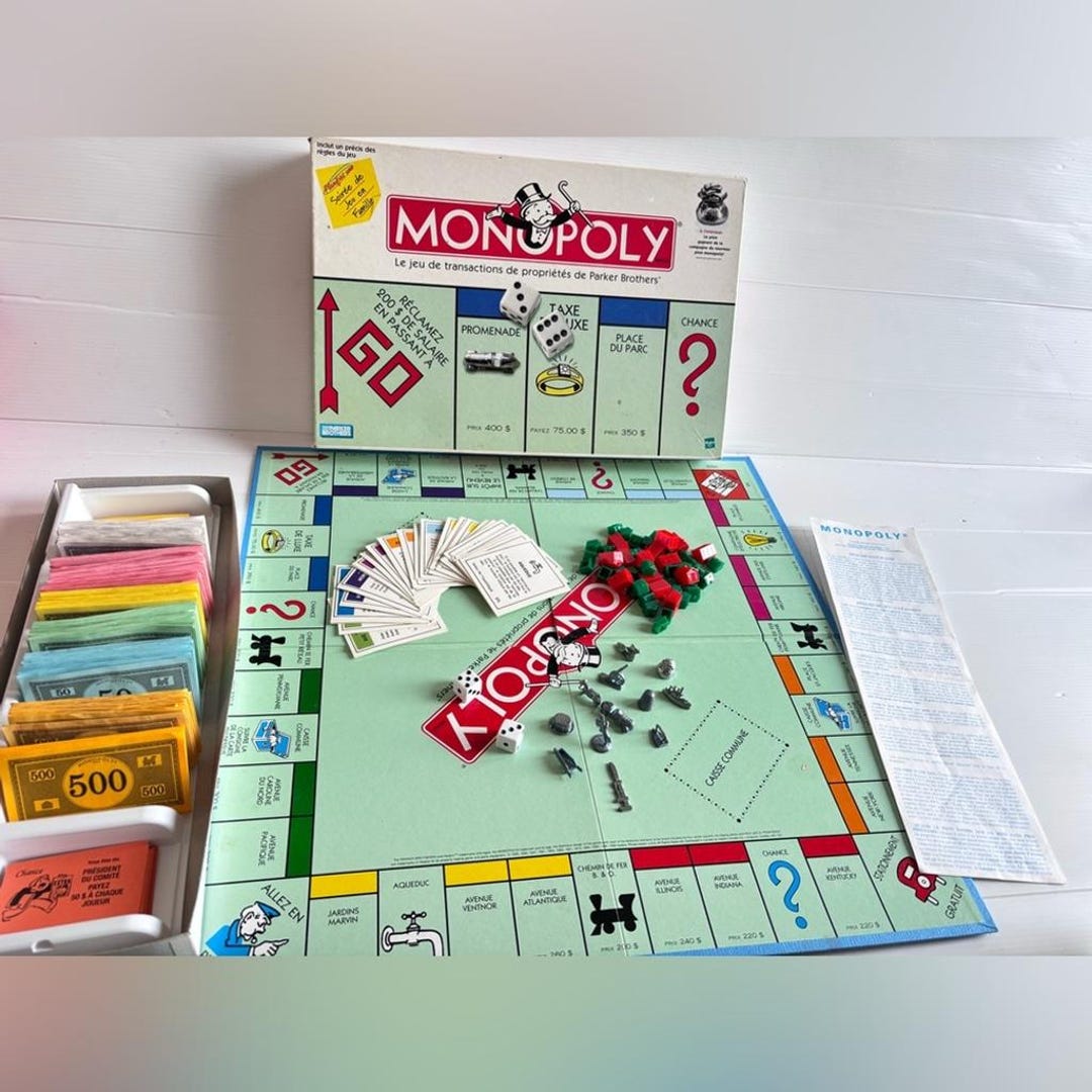 Parker Brothers Classic French Monopoly Complete Canadian Edition 1996 ...