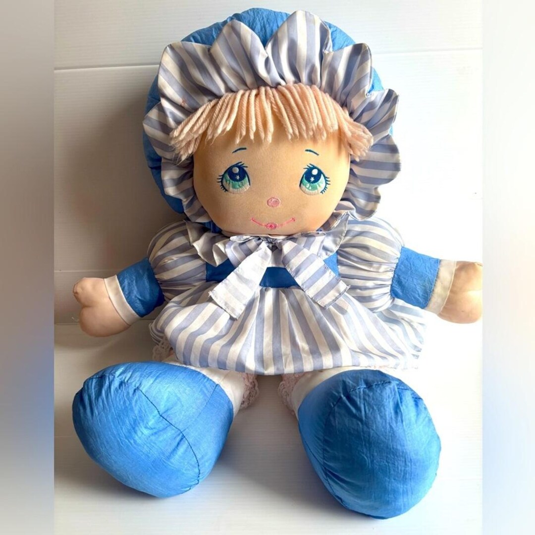 Vintage White and Blu Dolly Mine Tall Rag Doll - Etsy