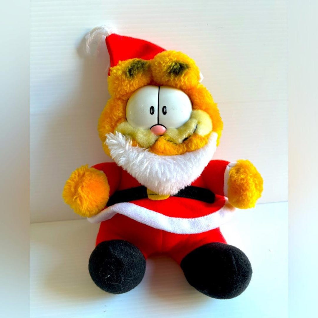Rare Vintage 1990 Garfield Santa Claus Christmas Plush - Etsy