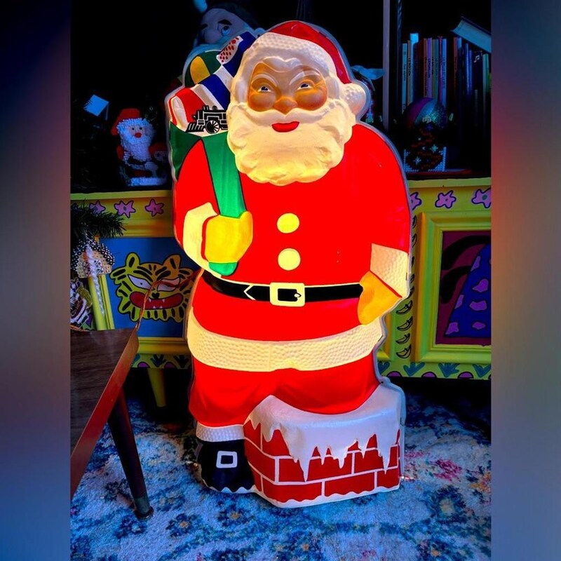 Light up Retro Santa - Etsy UK