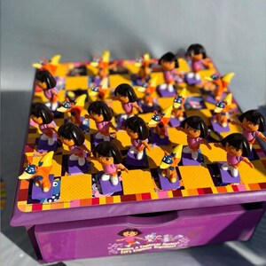 2006 Dora Explorer Wooden Game Box – Checkers, Go Fish, Bingo Set - Etsy