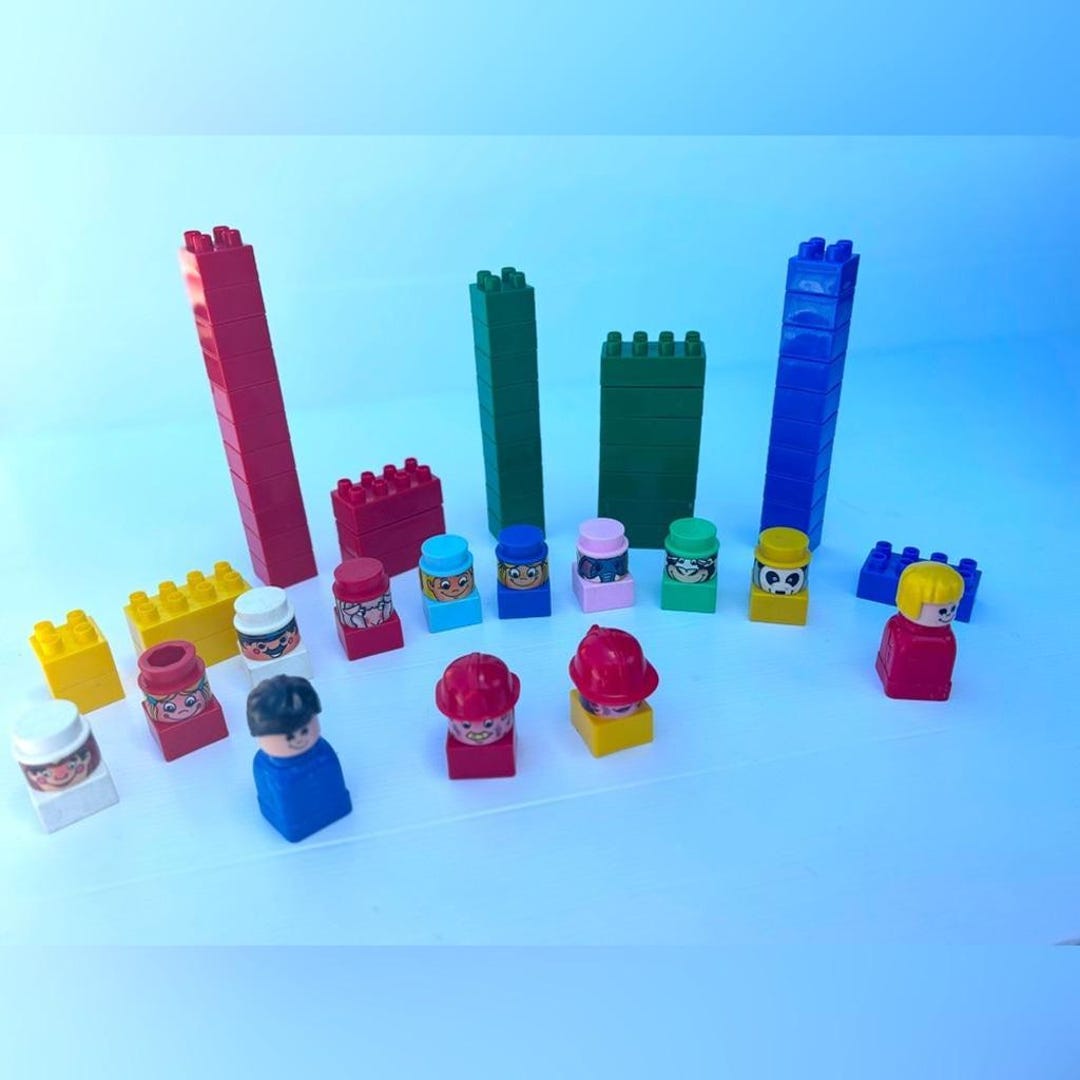 Vintage Rivtik Mega Bloks + Duplo Lot – 90s-80s Characters, Vehicles ...