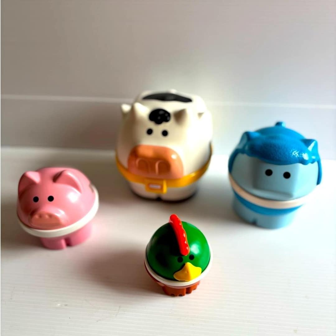 Little Tikes Stacking Nesting Farm Animals (cow, Sheep, Pig, Chicken ...