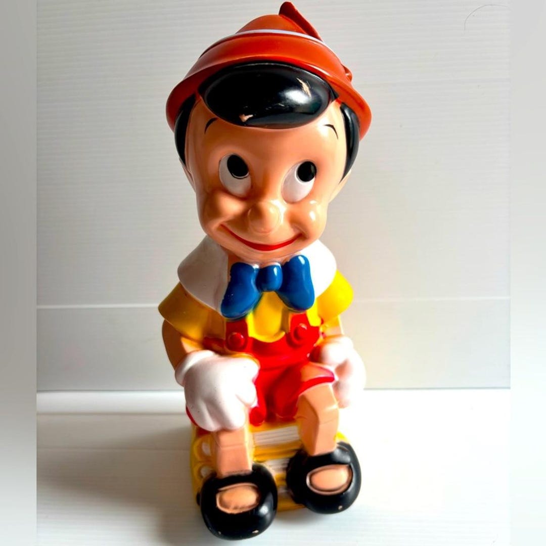 Vintage Walt Disney Pinocchio Coin Bank 1970 - Etsy