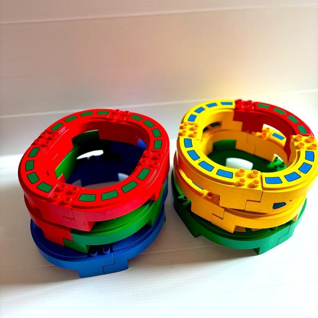 Vintage LEGO Duplo Rail Track Street Road Set (24 Rail Pieces) - Etsy