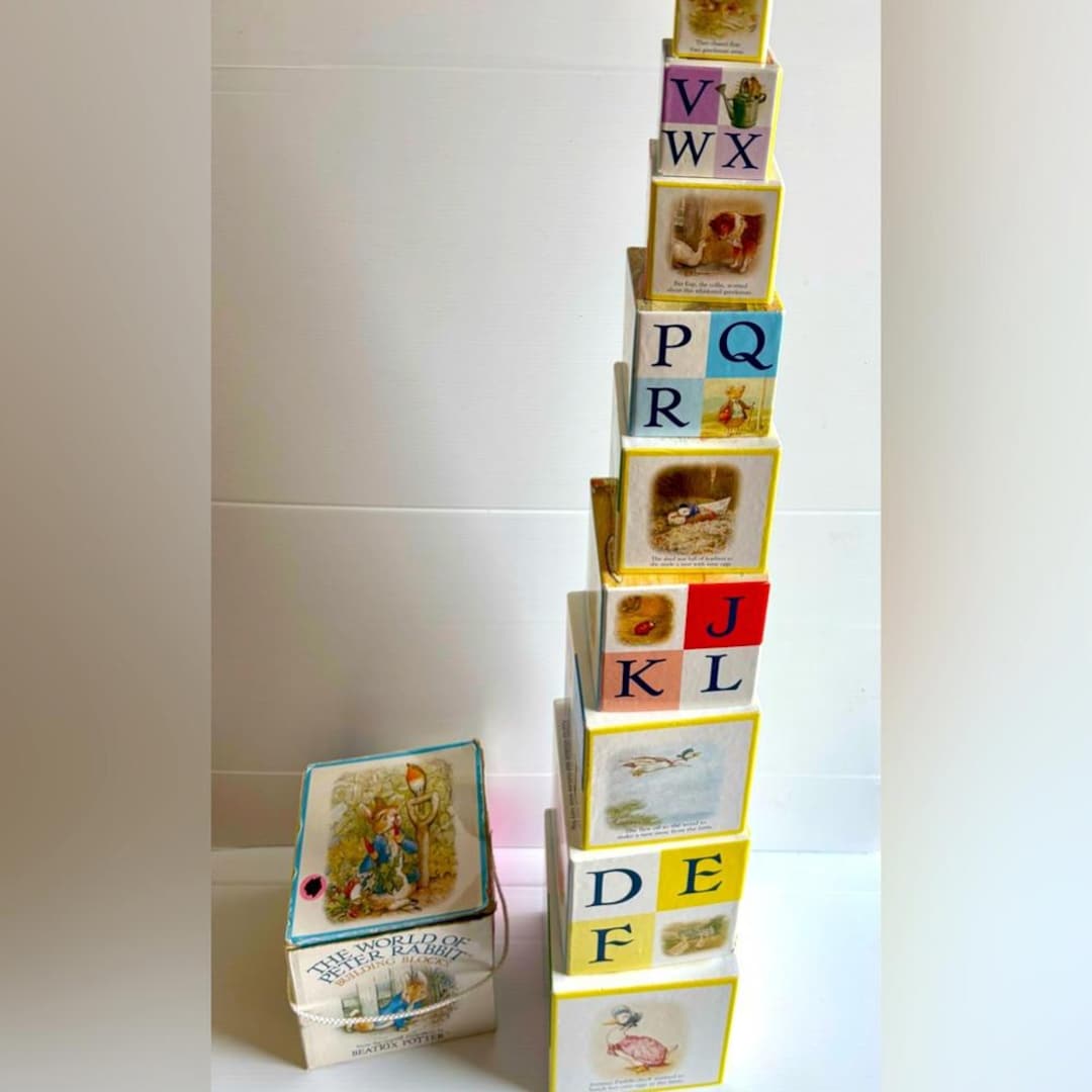 Vintage 1998 the World of Peter Rabbit Building Blocks - Etsy