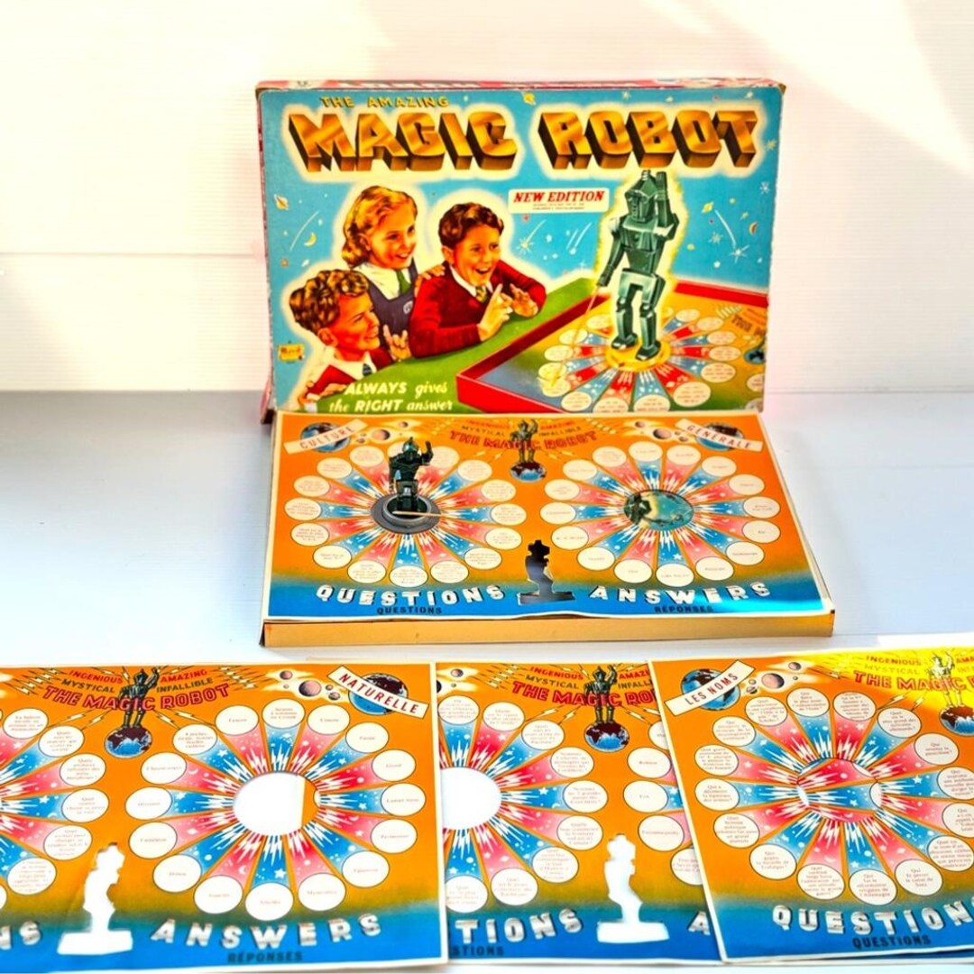 Vintage “the Amazing Magic Robot” Trivia Game (merit Toy – 1950s) - Etsy