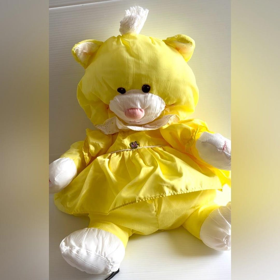 Vintage Fisher Price Puffalumps Yellow Cat Plush - Etsy