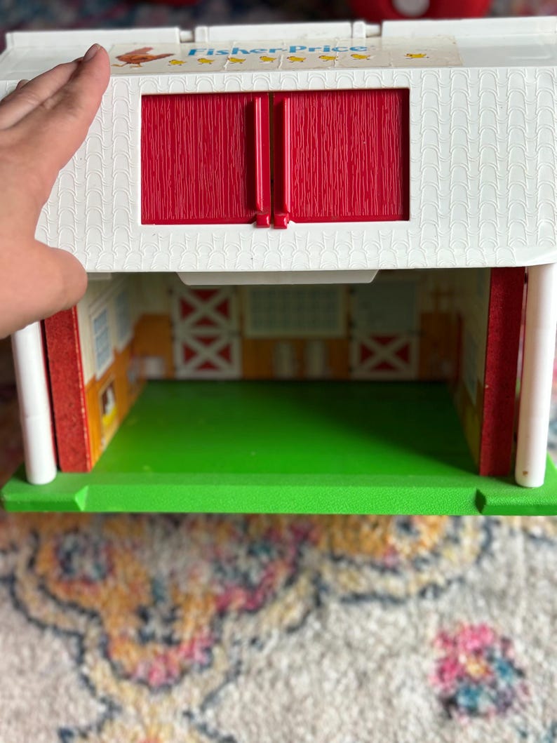 Vintage 1990 Fisher Price Family Little People Barn - Etsy