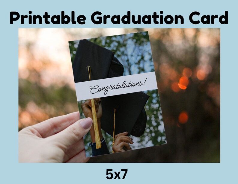 Printable Graduation Card Print at Home Instant Download - Etsy