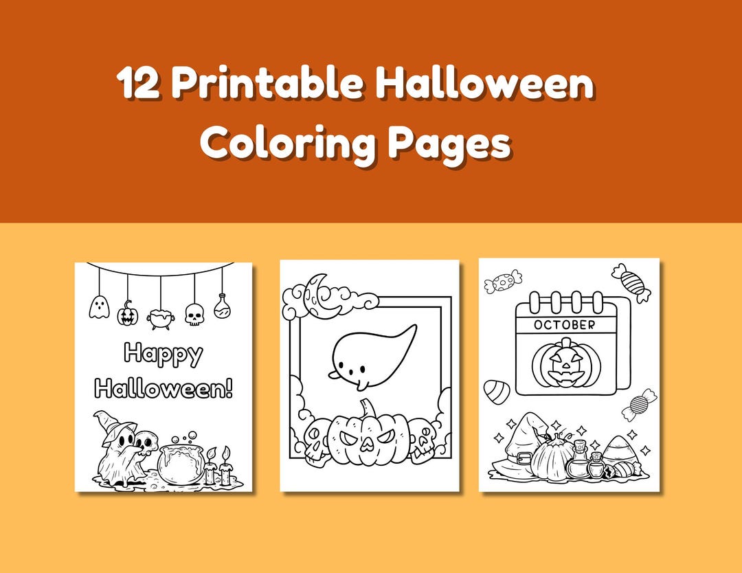 12 Printable Halloween Coloring Pages | Spooky Fun for All Ages ...