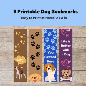 9 Printable Dog Bookmarks - Cute & Adorable Dog-themed Bookmarks ...
