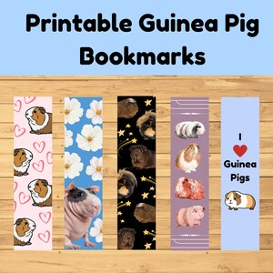 Guinea Pig Bookmarks - Printable - Set of 6! - Etsy
