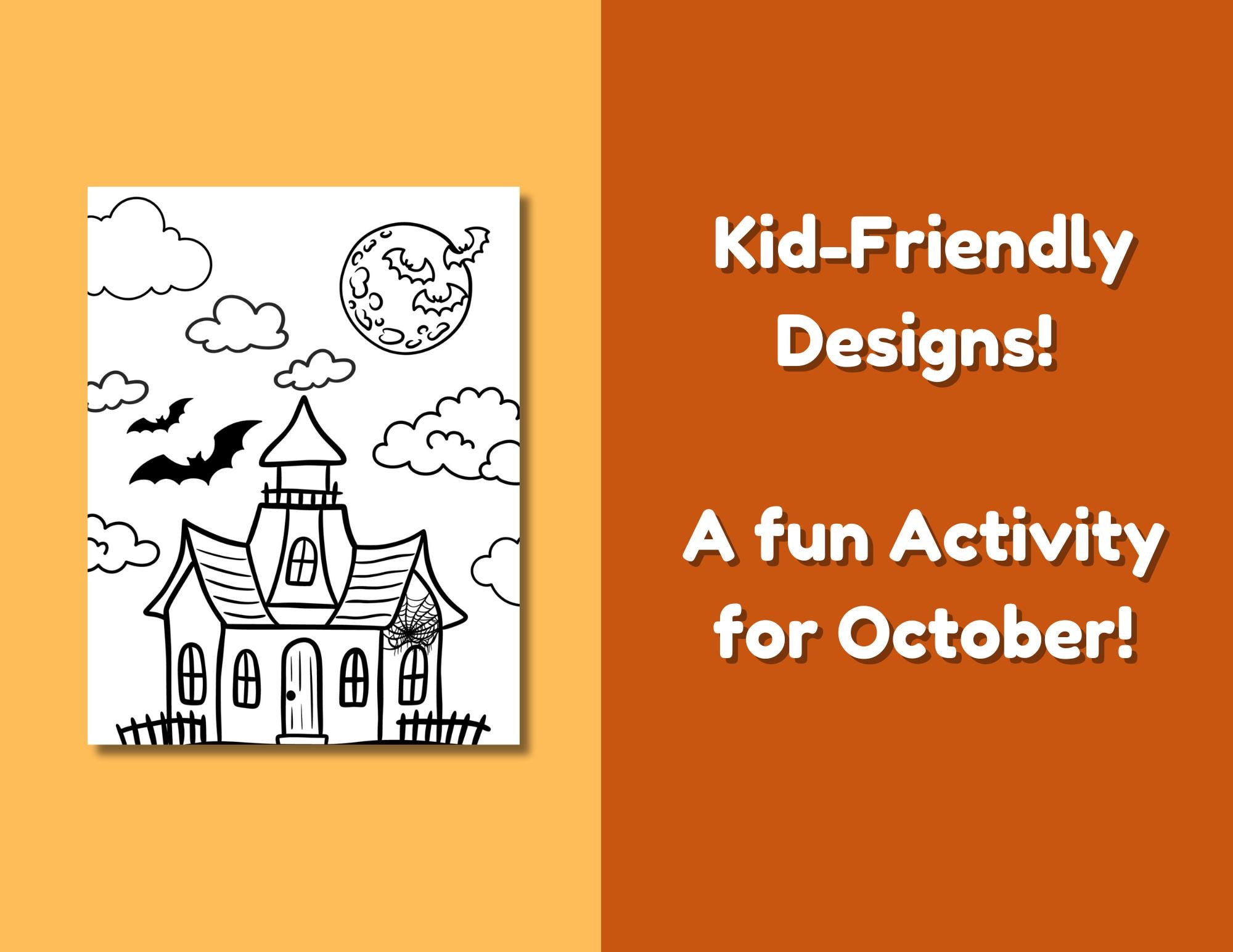 12 Printable Halloween Coloring Pages | Spooky Fun for All Ages ...