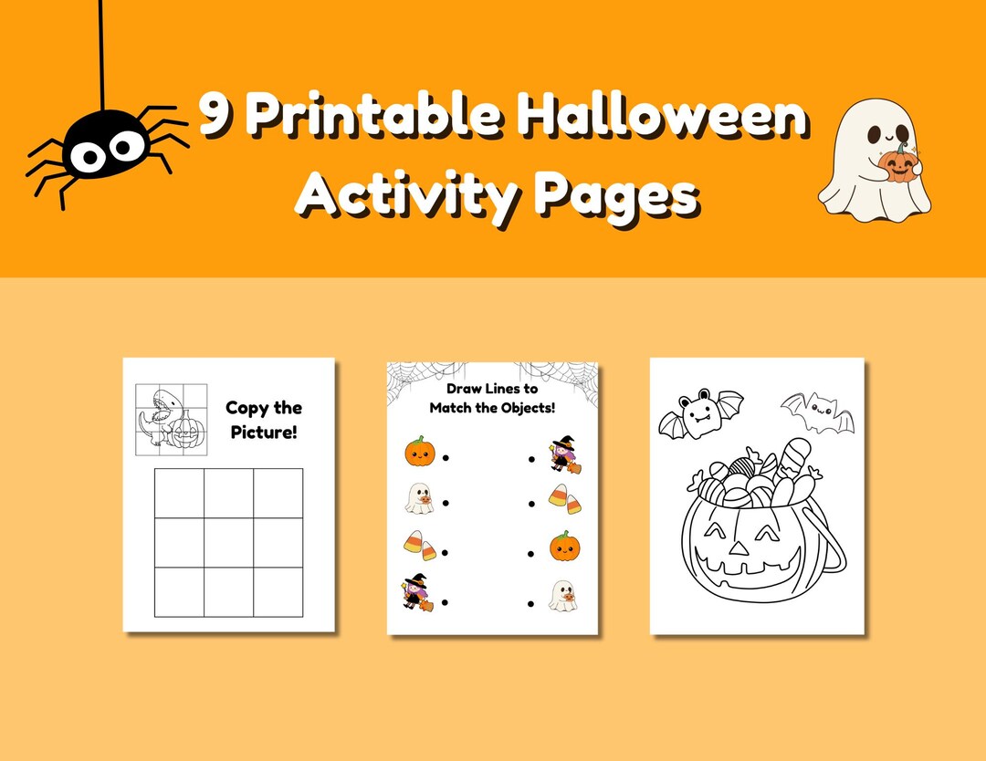 8 Printable Halloween Activity Pages for Kids | Fun Halloween ...