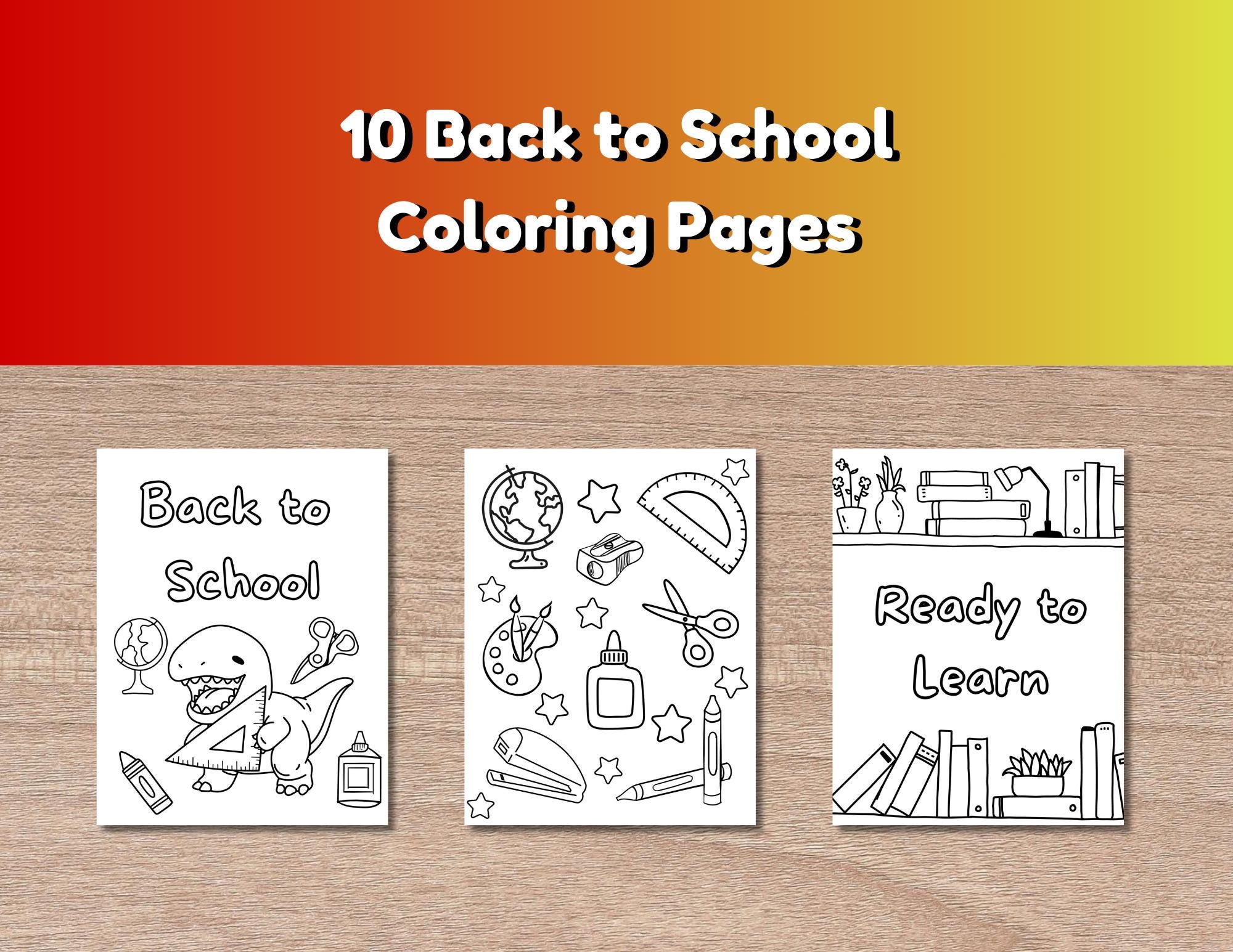 Back to School Coloring Pages Printable Fun and Educational Coloring ...