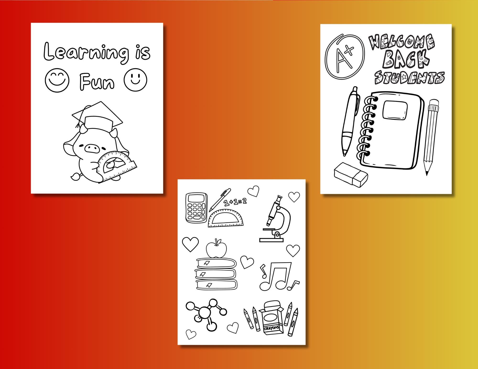 Back to School Coloring Pages Printable Fun and Educational Coloring ...