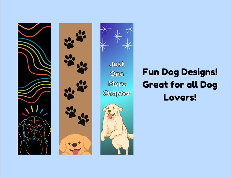 9 Printable Dog Bookmarks - Cute & Adorable Dog-themed Bookmarks ...