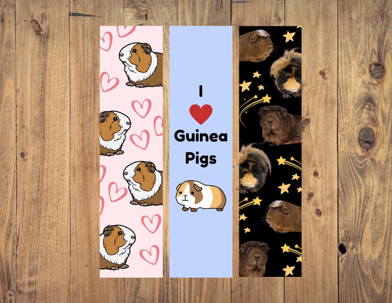 Guinea Pig Bookmarks - Printable - Set of 6! - Etsy