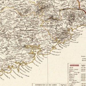 1844 - Vintage Map of Ireland - Etsy