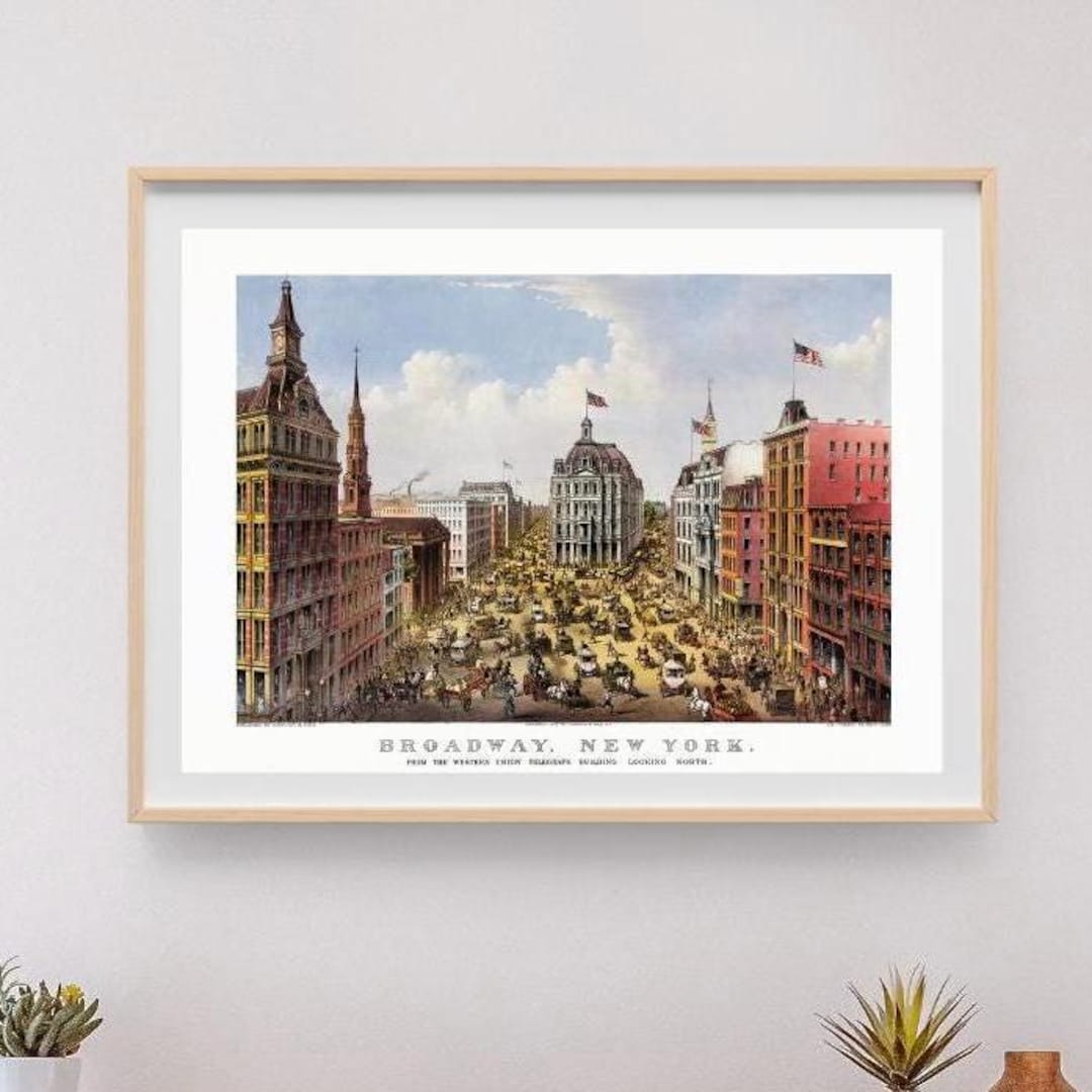 1875 - Broadway, New York: From the Western Union Telegraph Building - Etsy