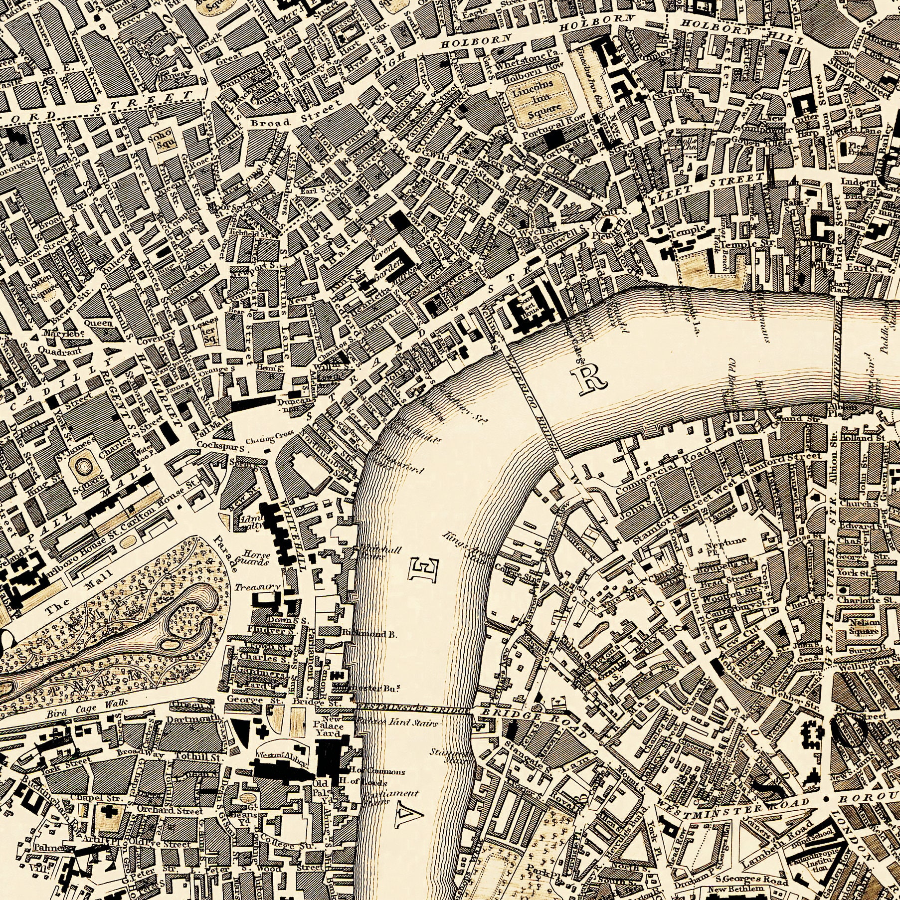 1833 - Vintage Map of London - Etsy
