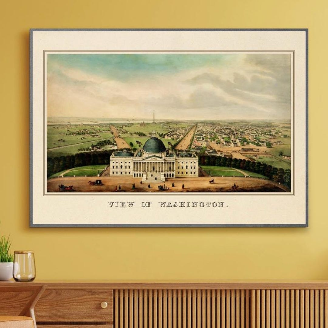 1850 - Vintage View of Washington DC From the Capitol Building - Etsy