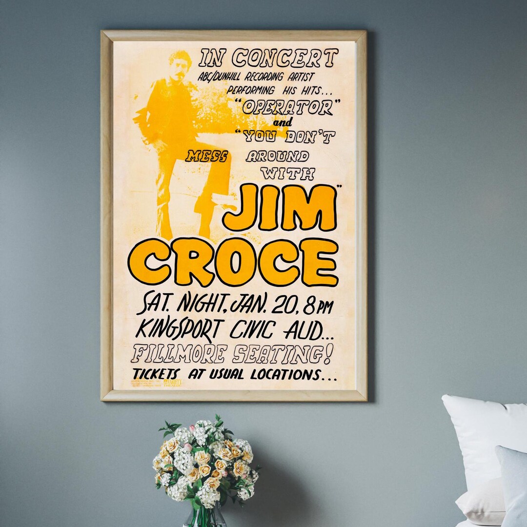 1973- Jim Croce Concert Poster, Kingsport, Tennessee - Etsy UK