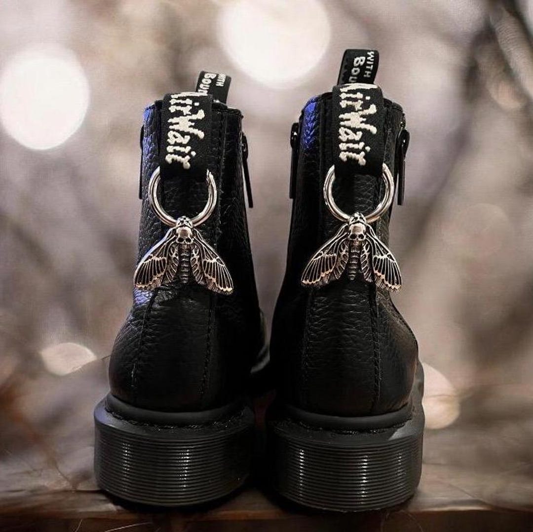 Death's-head Hawkmoth Boot Charms - Large Moth Boot Charms- Gothic Moth ...