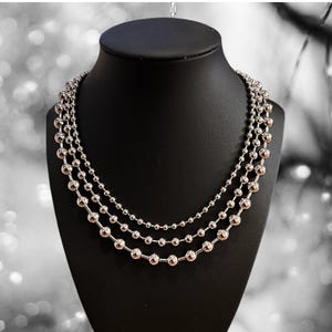 Stainless Steel Ball Necklace - 4mm 6mm 8mm Stainless Steel Ball Chain ...