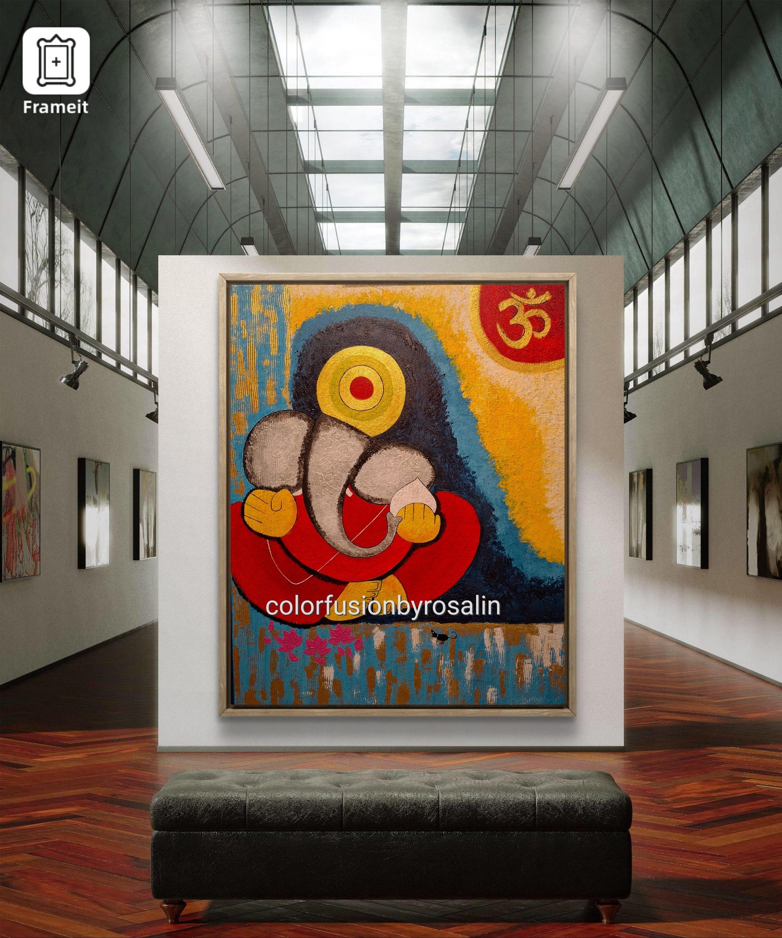 Ganesha Painting: Modern Hindu God Art, Indian Decor - Etsy