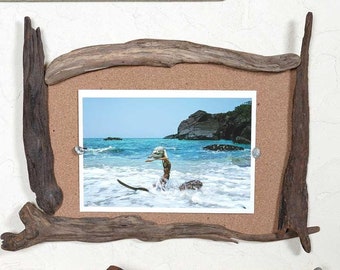 Driftwood Photo Frames, Wooden Frames, Wall Decor, Hanging Frames, Driftwood Wall Art, Rustic ...