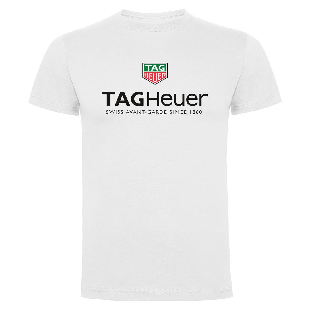 Tag Heuer White T-shirt Luxury Watch Lover's Tee 100% Cotton Gift for ...