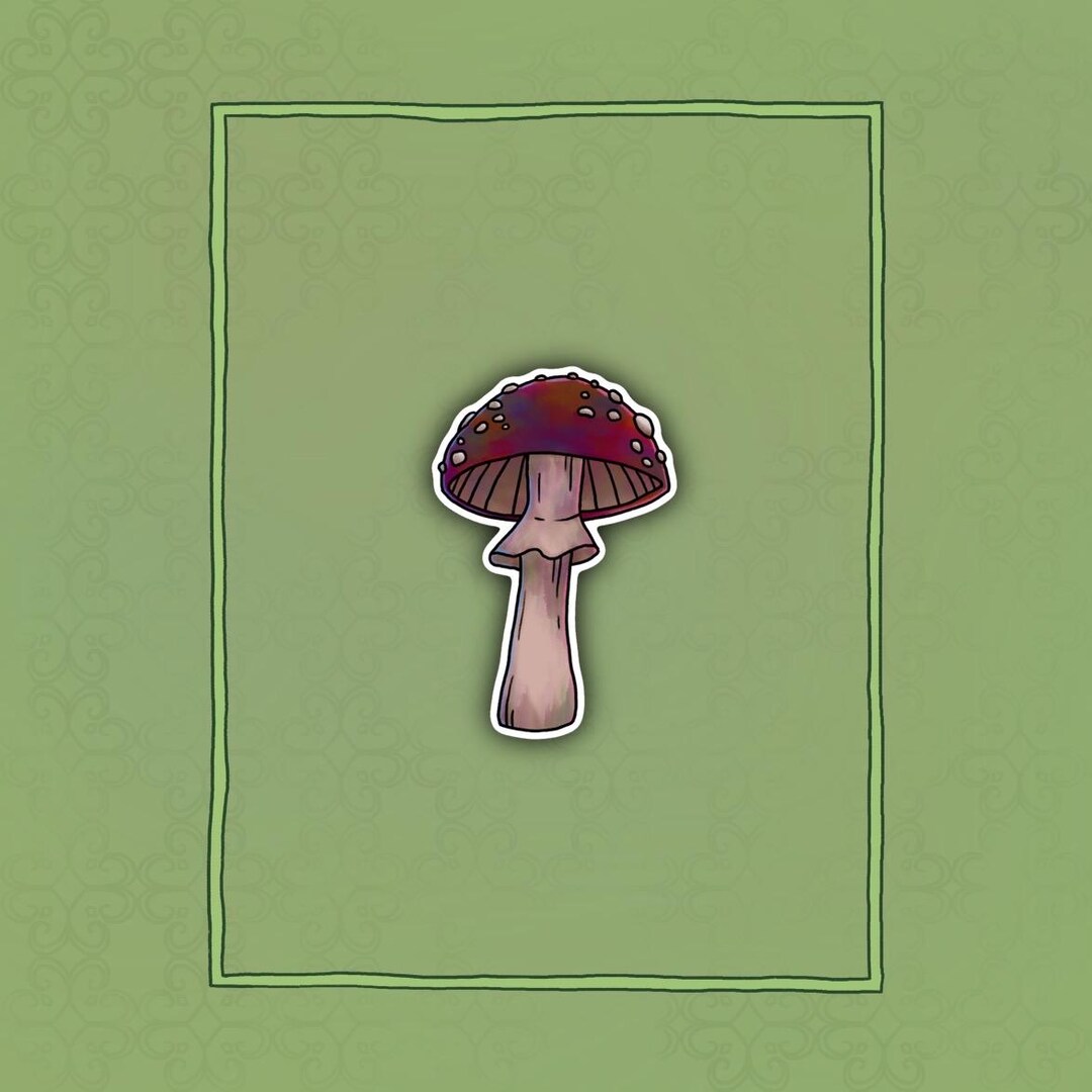 Red Mushroom Sticker - Etsy