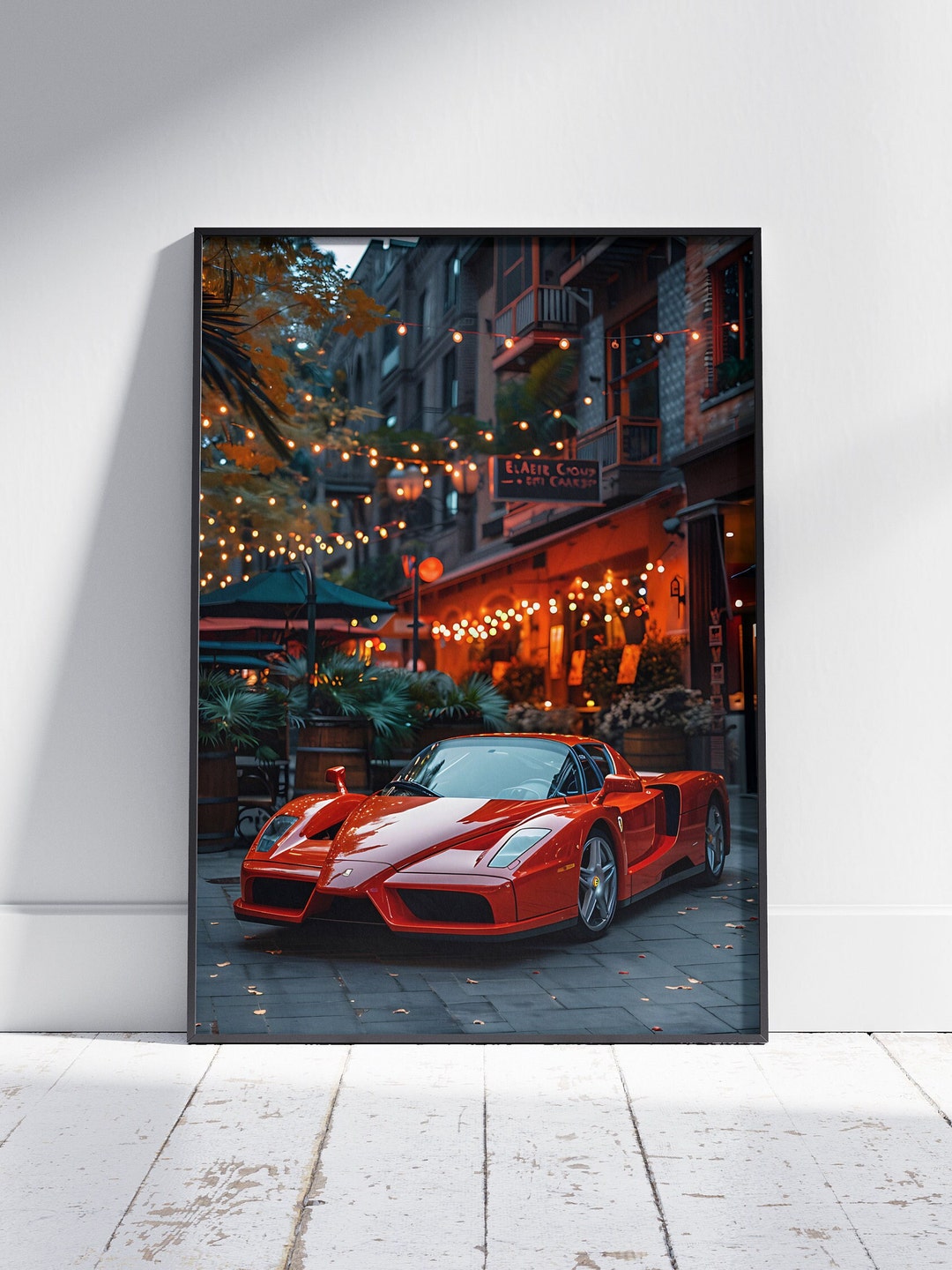 Ferrari Enzo Print, Hyper Car Poster, Super Car Poster, Ferrari Fan ...