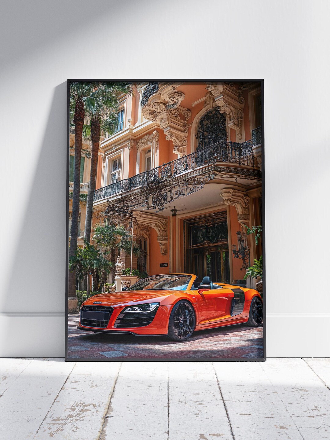 Audi R8 V10 Plus Quattro Print, Super Car Poster, Automotive Wall Art ...