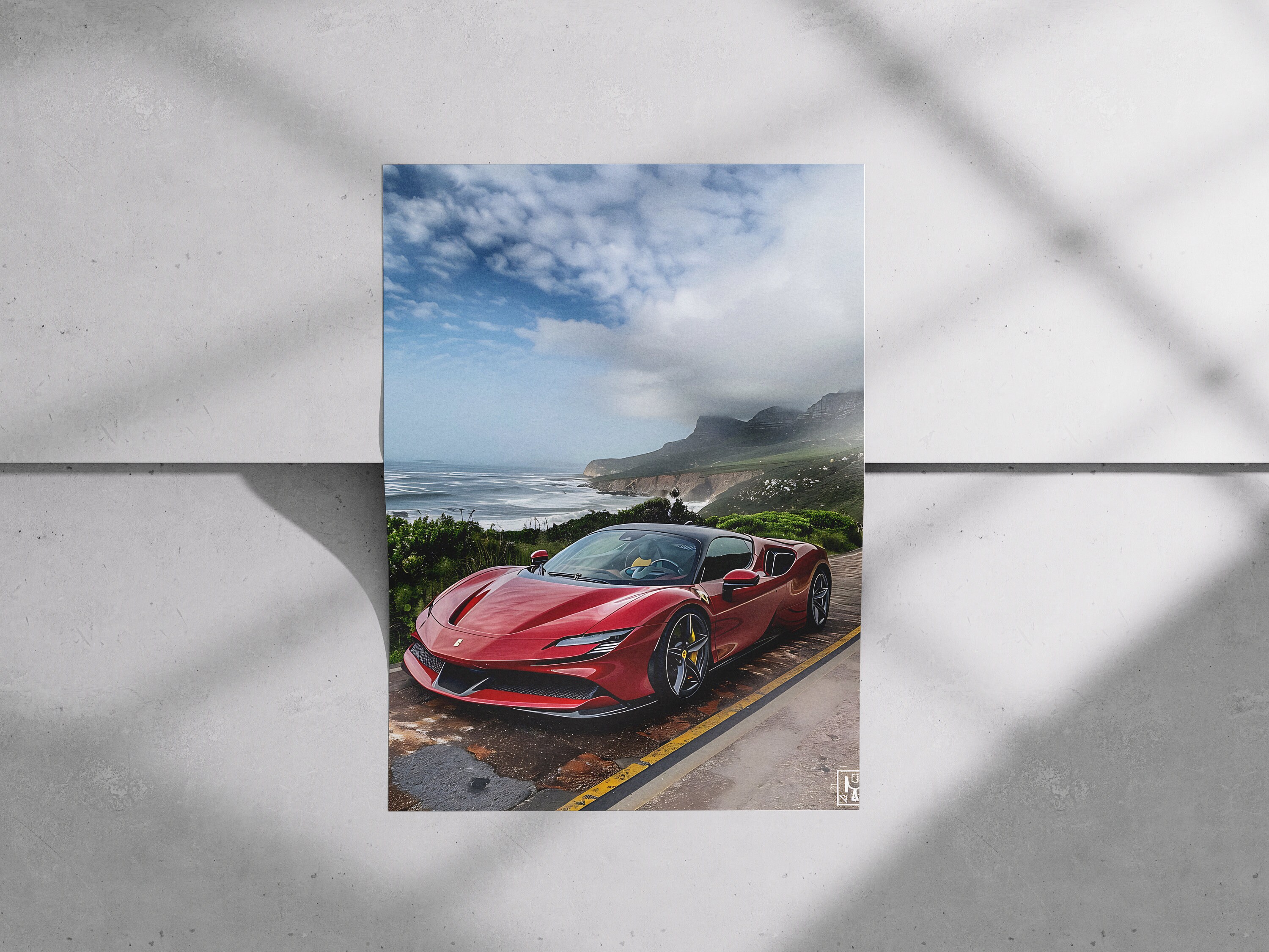 Ferrari SF90 Stradale Print, Super Car Poster, Ferrari Wall Art, Hyper ...