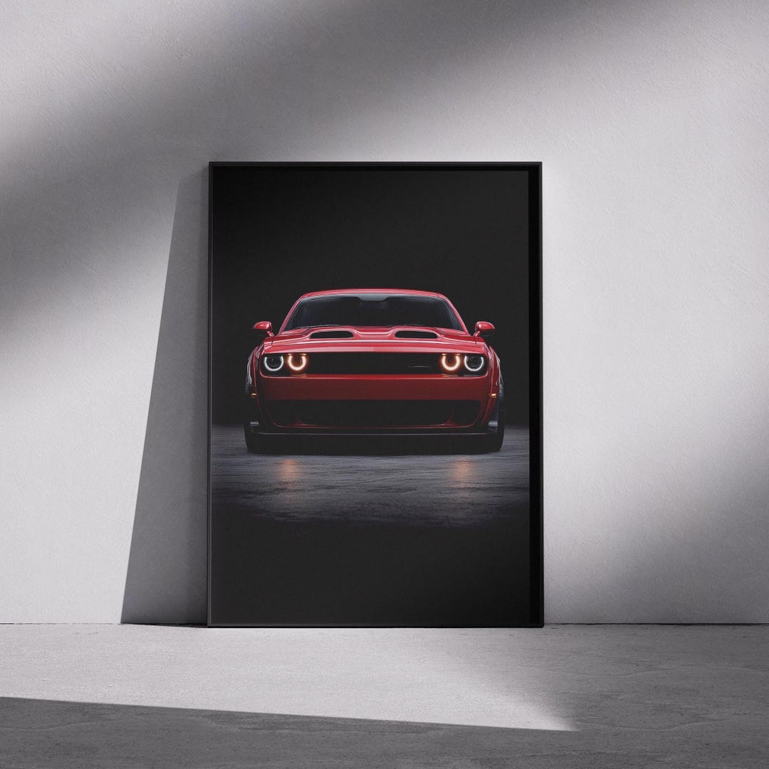 Dodge Challenger SRT Hellcat Poster, Car Photography, Wall Art - Etsy ...