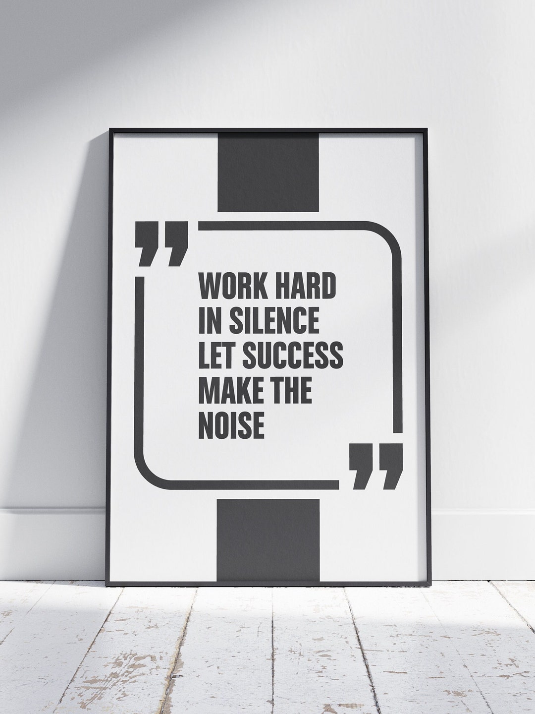 Work Hard in Silence Let Success Make the Noise, Wall Art, Entrepreneur ...
