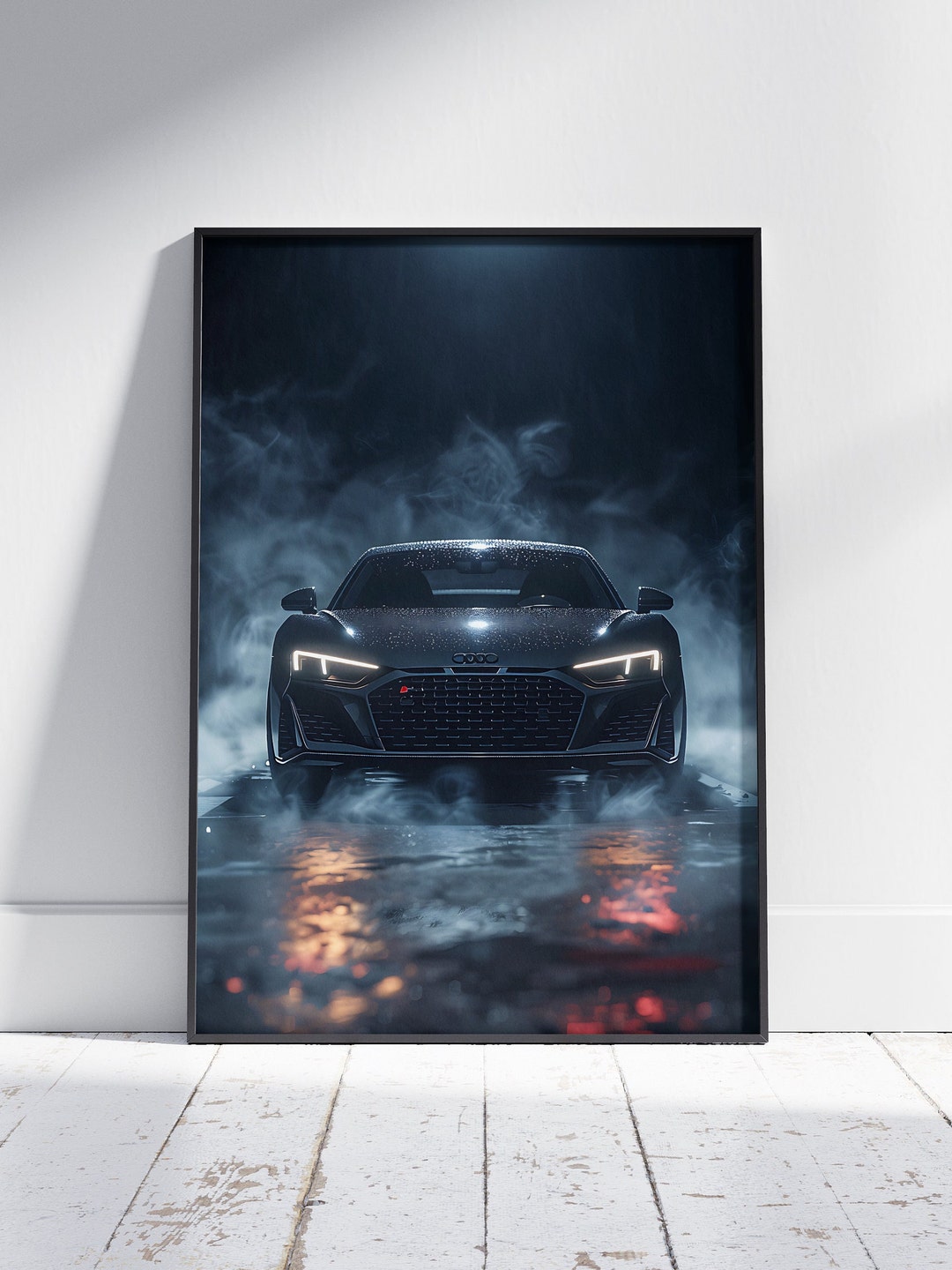 Audi R8 V10 Plus Print, Super Car Poster, Automotive Decor, Hyper Car ...