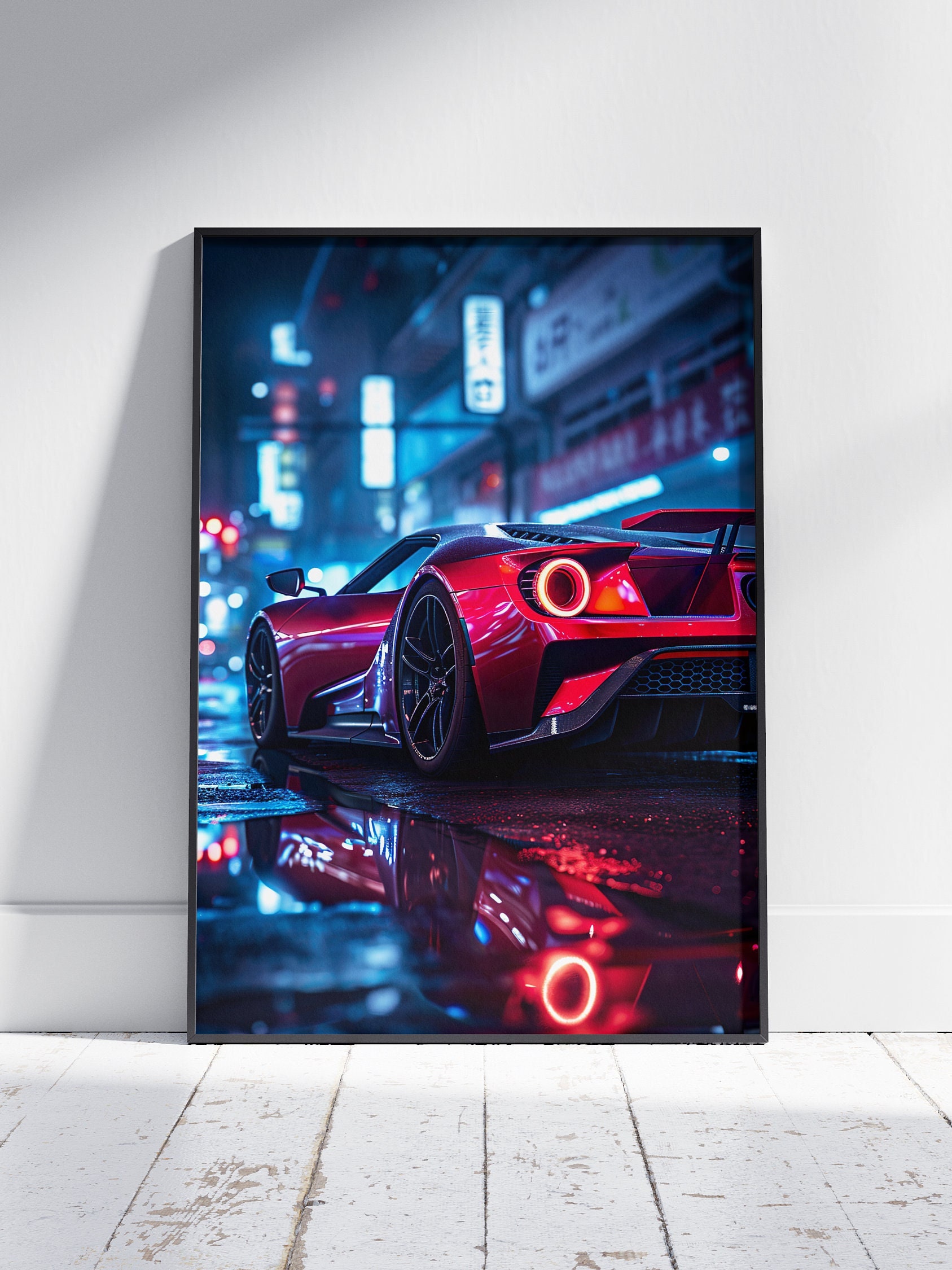 Ford GT Print, Hyper Car Poster, Automotive Decor, Office Decor, Home ...