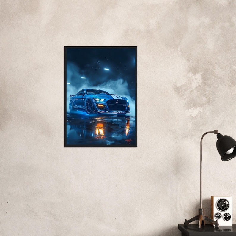 Ford Mustang Shelby GT500, American Muscle Car Poster, Automotive Decor ...