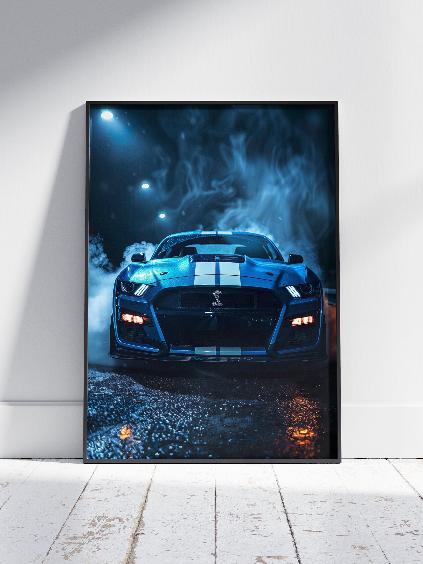 Ford Mustang Shelby GT500 Print, Muscle Car Poster, Hyper Car Poster ...