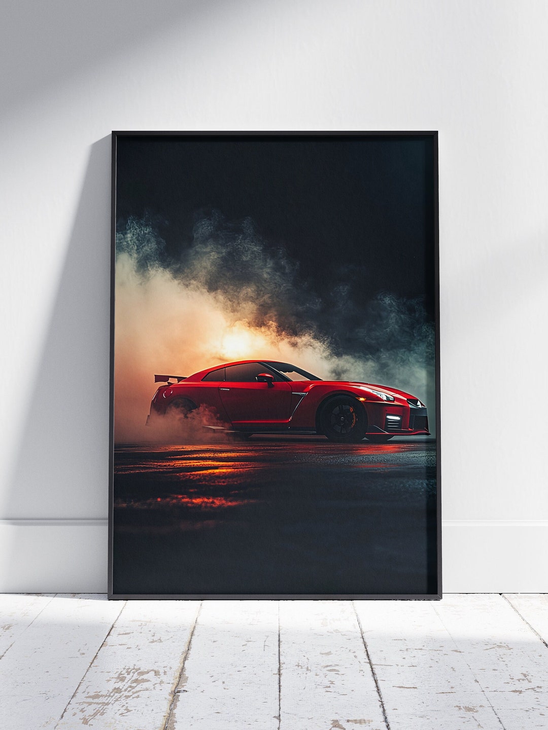 Nissan GTR R35 Nismo Print, Super Car Poster, Automotive Wall Art ...
