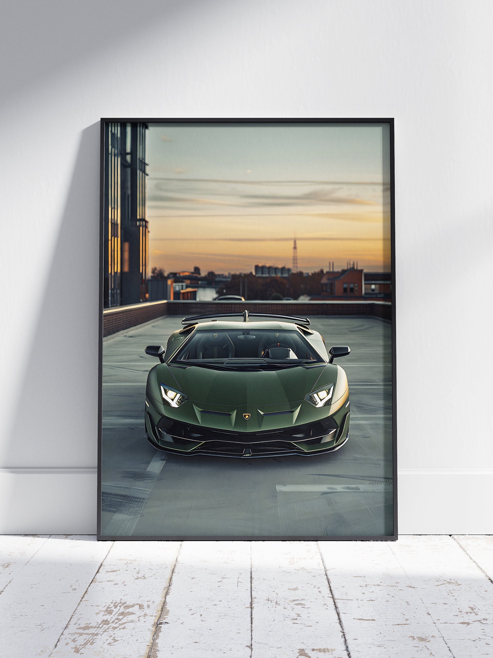 Lamborghini Aventador SVJ Print, Automotive Decor, Hyper Car Poster ...