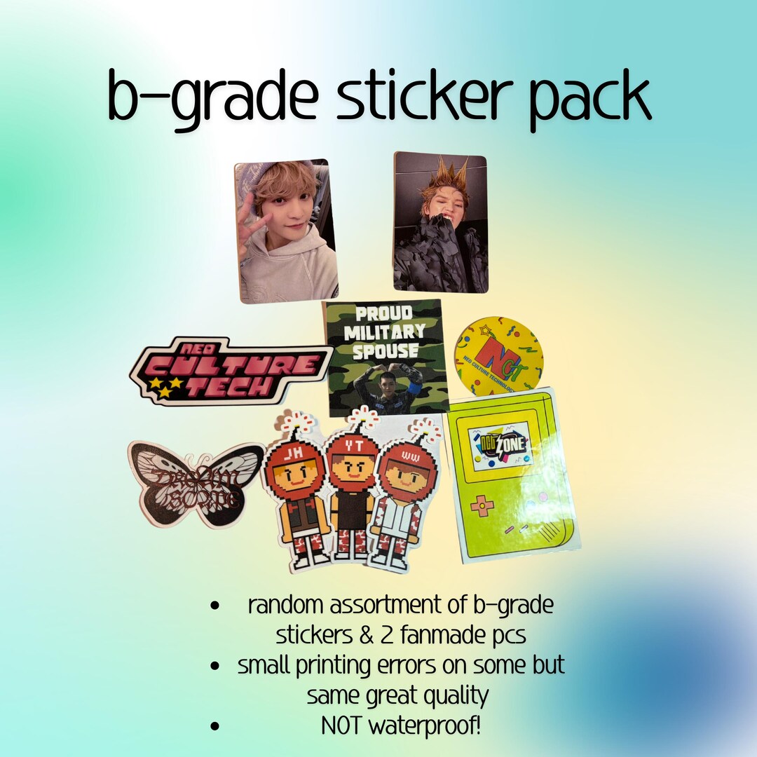 B Grade Sticker Pack - Etsy