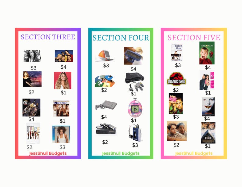 90s BOX Savings Challenge - Etsy